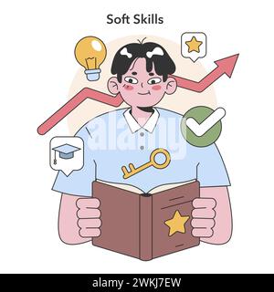 Thinking and learning skills development in daycare isolated cartoon ...