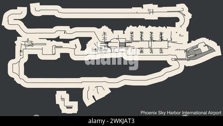 Terminals layout plan of the PHOENIX SKY HARBOR INTERNATIONAL AIRPORT ...