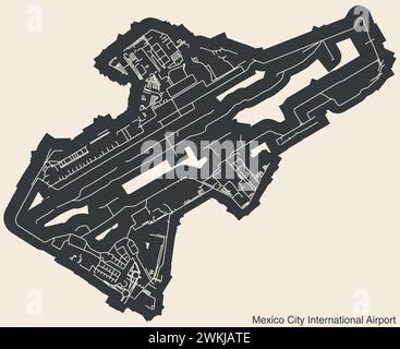 Terminals layout plan of the MEXICO CITY INTERNATIONAL AIRPORT (MEX ...