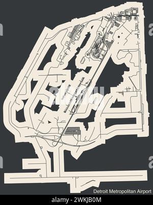 Terminals layout plan of the DETROIT METROPOLITAN AIRPORT (DTW, KDTW ...
