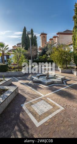 Tower of the Great Mosque of Granada, in Andalusia, Spain Stock Photo ...