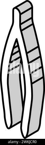 forceps chemical glassware lab isometric icon vector illustration Stock ...