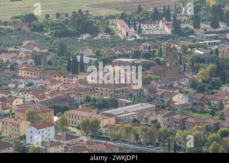 Aerial view of the center of Calci, Pisa, Italy Stock Photo - Alamy