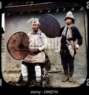 People from Hezhen ethnic group perform and send special local product ...
