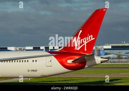 Tail of a Virgin Atlantic Boeing 787 aircraft Stock Photo - Alamy