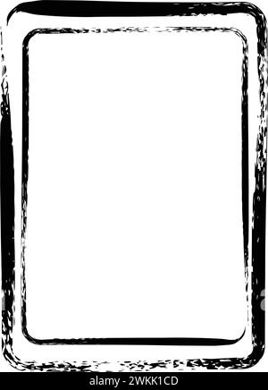 Frame border curved grunge shape icon, vertical rectangle decorative ...