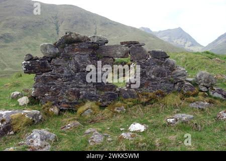 The Stone Remains of the Old Redcoats Barracks in Remote Glen Dessarry ...