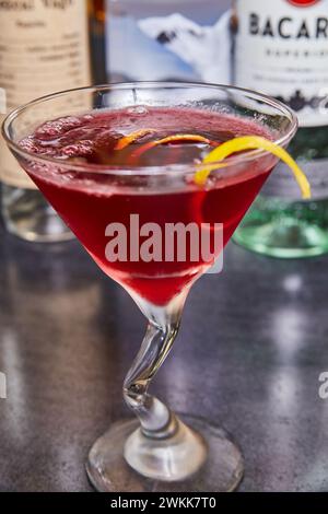 Cocktail with Orange Garnish Stock Photo - Alamy