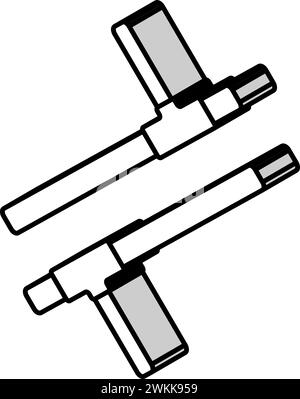 tonfa weapon military isometric icon vector illustration Stock Vector ...
