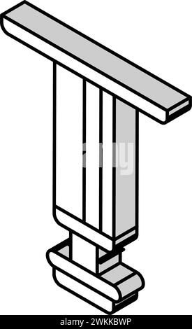 furniture leg hardware fitting isometric icon vector illustration Stock ...