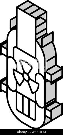 small modular nuclear reactor future technology icon doodle ...