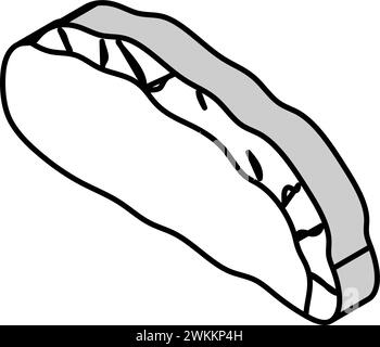 almond biscotti food snack line icon vector illustration Stock Vector ...