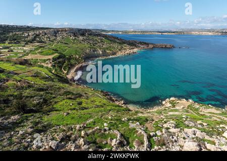 Selmun Bay (also known as Imgiebah Bay), Selmun, near Mellieha, Malta ...