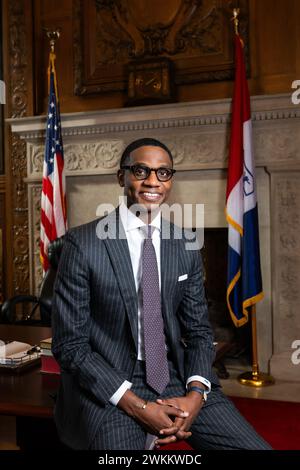 Portrait of Cleveland, Ohio mayor Justin Bibb Stock Photo - Alamy