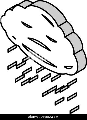 sad stormy clouds mood line icon vector illustration Stock Vector Image ...