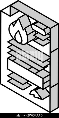 contract gas service isometric icon vector illustration Stock Vector ...