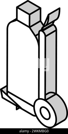 cylinder exchange gas service isometric icon vector. cylinder exchange ...