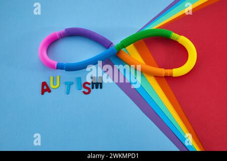 Autistic rainbow eight infinity symbol. Autism awareness day symbol ...