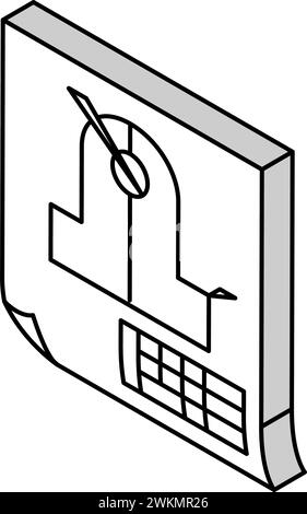 technical drawings architectural drafter line icon vector illustration ...