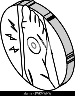 swelling inflammation disease symptom isometric icon vector. swelling ...