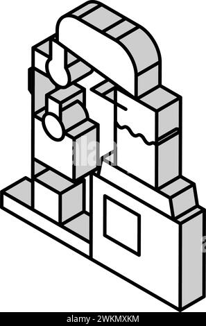 corrosion materials engineering isometric icon vector illustration ...