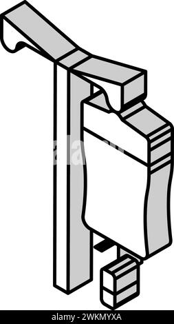 intravenous iv drip isometric icon vector illustration Stock Vector ...
