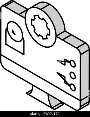 pcb inspection electronics line icon vector illustration Stock Vector ...