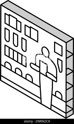 pharmacy inventory pharmacist isometric icon vector illustration Stock ...