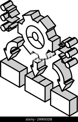 decision support analyst isometric icon vector illustration Stock ...