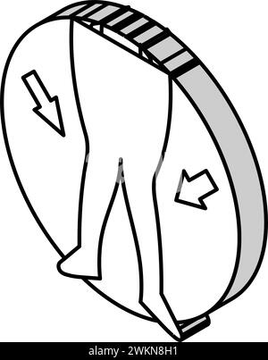 unsteady gait disease symptom line icon vector illustration Stock ...