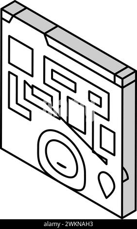 ai routing autonomous delivery icon color illustration Stock Vector ...