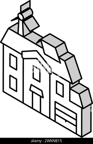 building energy efficient isometric icon vector illustration Stock ...