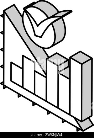 graph check mark isometric icon vector illustration Stock Vector Image ...