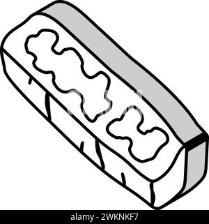 halloumi cheese greek cuisine line icon vector illustration Stock ...