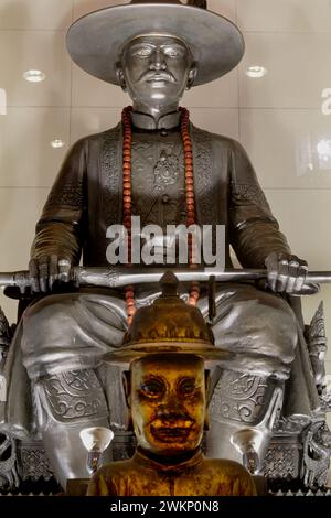 Statue of King Taksin the Great (1734-82), King of Siam with the ...