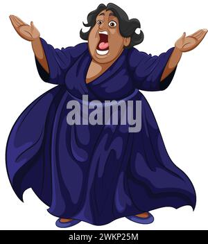 Illustration of a passionate opera singer singing Stock Vector Image ...