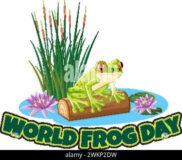 Colorful vector celebrating World Frog Day on March 20th Stock Vector ...