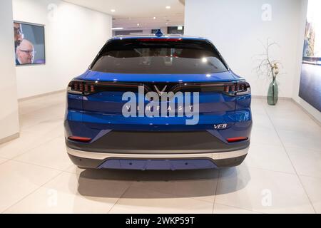 new green Vinfast vf 8 electric crossover, advanced technologies in ...