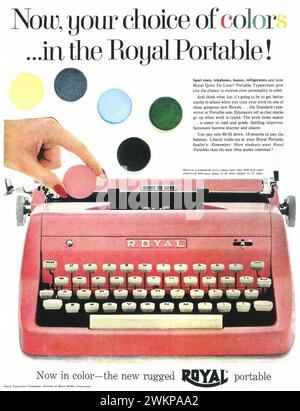 1955 Royal Portable Typewriters Print Ad Stock Photo - Alamy