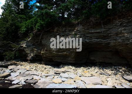 The rocky shore of Shediac Island, New Brunswick, Canada Stock Photo ...