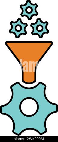 Data, processing, funnel icon. Simple vector illustration for web ...