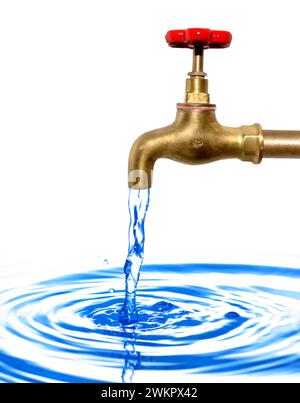 water running out of a tap Stock Photo - Alamy