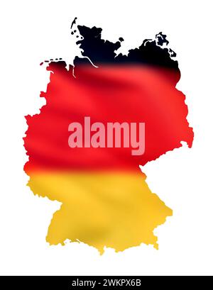 outline of Germany with national flag Stock Photo - Alamy