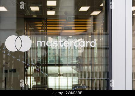Mastercard Europe office building, Angel Lane, Bishopsgate, City of ...