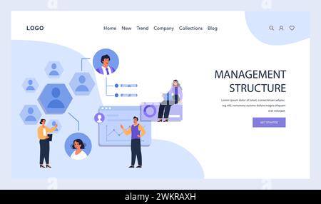 Management Structure concept. Team collaborating on a digital chart ...