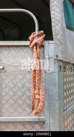 Rustic ropes in farm car Stock Photo - Alamy