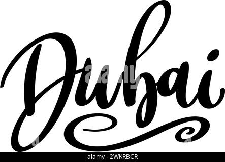 Dubai text. Arab lettering isolated on white Stock Vector Image & Art ...