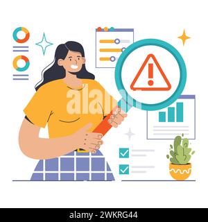 Proactive Risk Management concept. Professional analyzing and checking ...