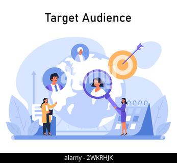 Demographics targeting concept. Precision marketing illustrated with ...