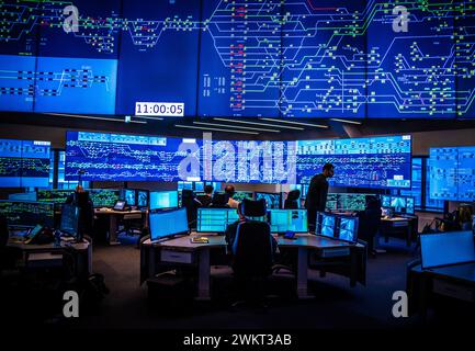Oslo 20240222.The control room in the Togledersentralen I Bane nor is a ...
